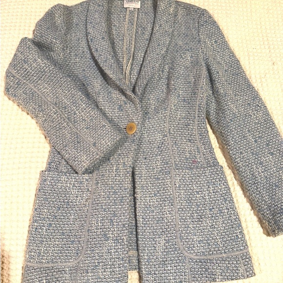 Armani Collezioni | Jackets & Coats | Armani Collezioni Graypale Blue ...